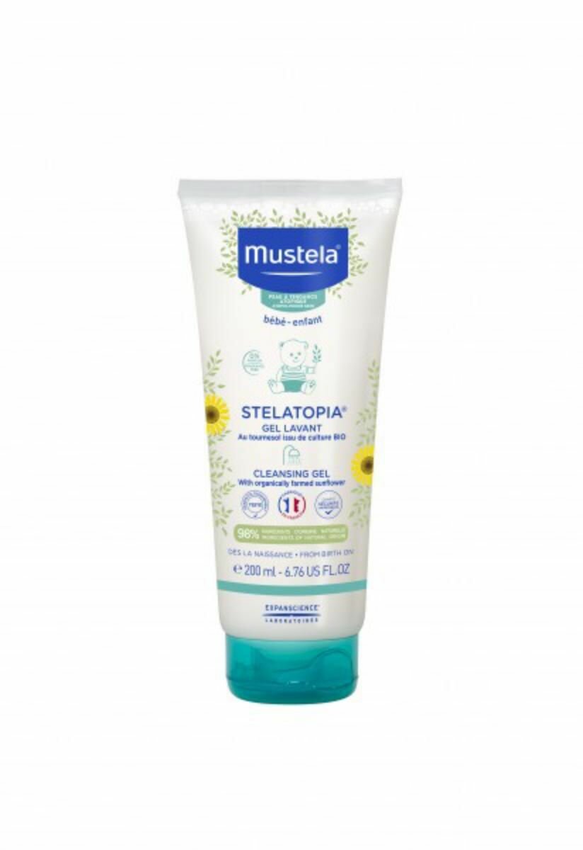 Mustela Stelatopia Cleansing Gel Очищающий гель для купания для сухой и атопической кожи 200 мл