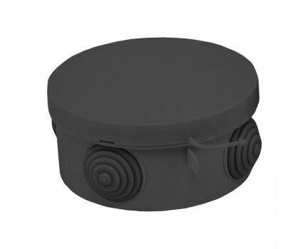 Uplast коробка распред. 65x40мм ОУ 4 гермоввода с крышкой черная IP54 040-038Ч