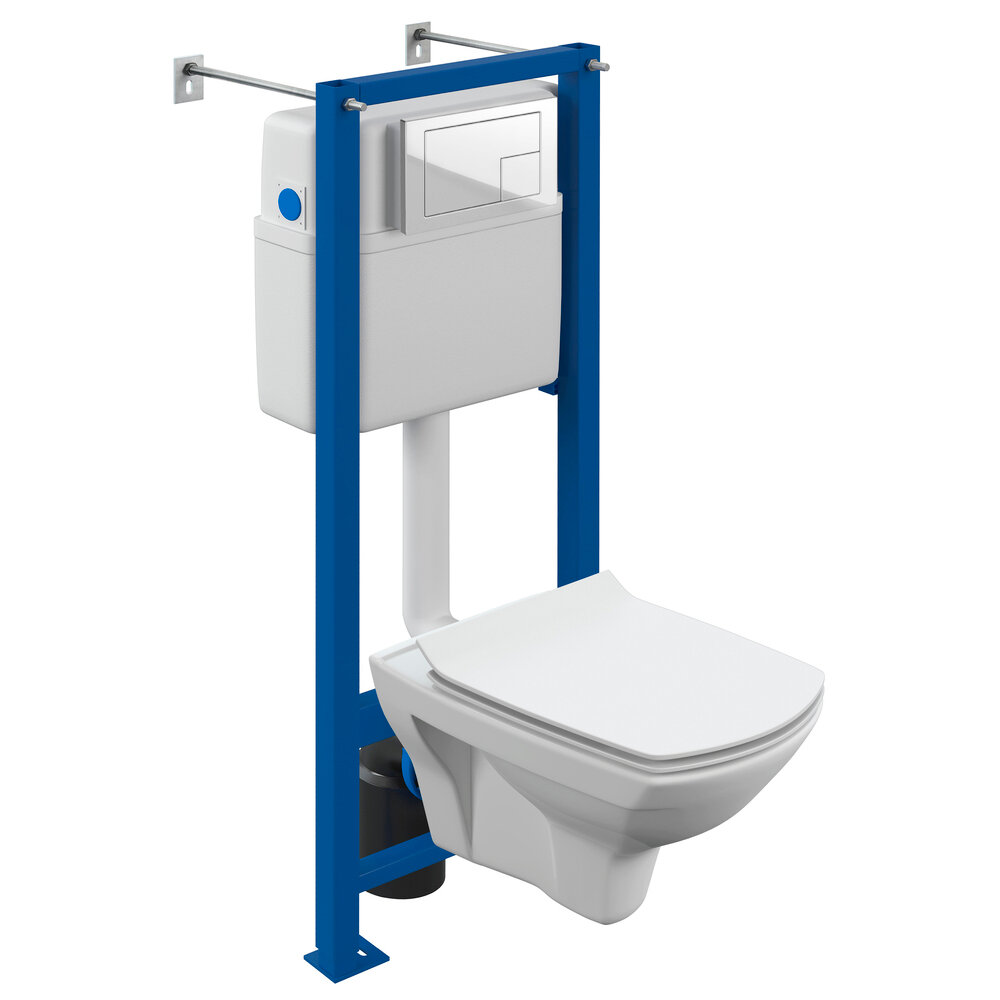 Унитаз с инсталляцией Cersanit Carina Xl Co Dpl Eo Slim 64119