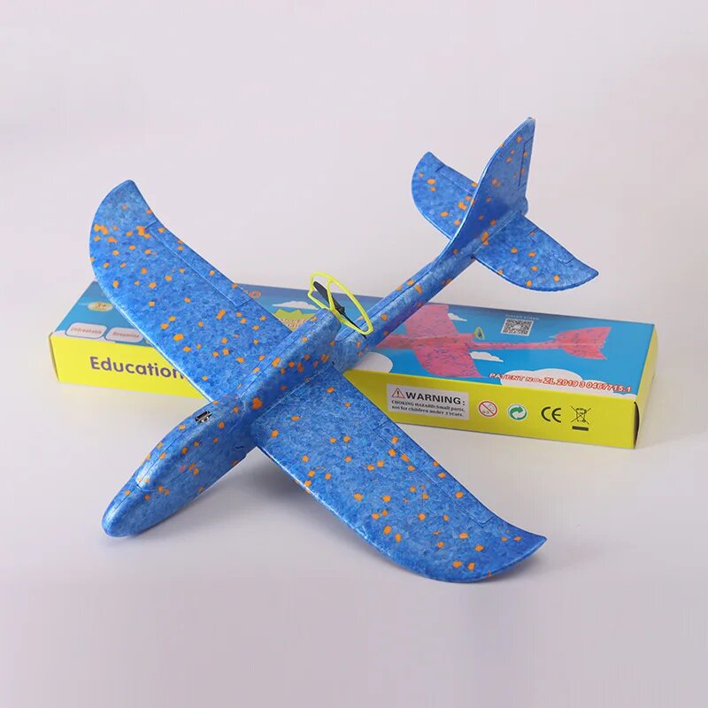 Самолет-планер GSF пенопластовый с подсветкой Blue no light