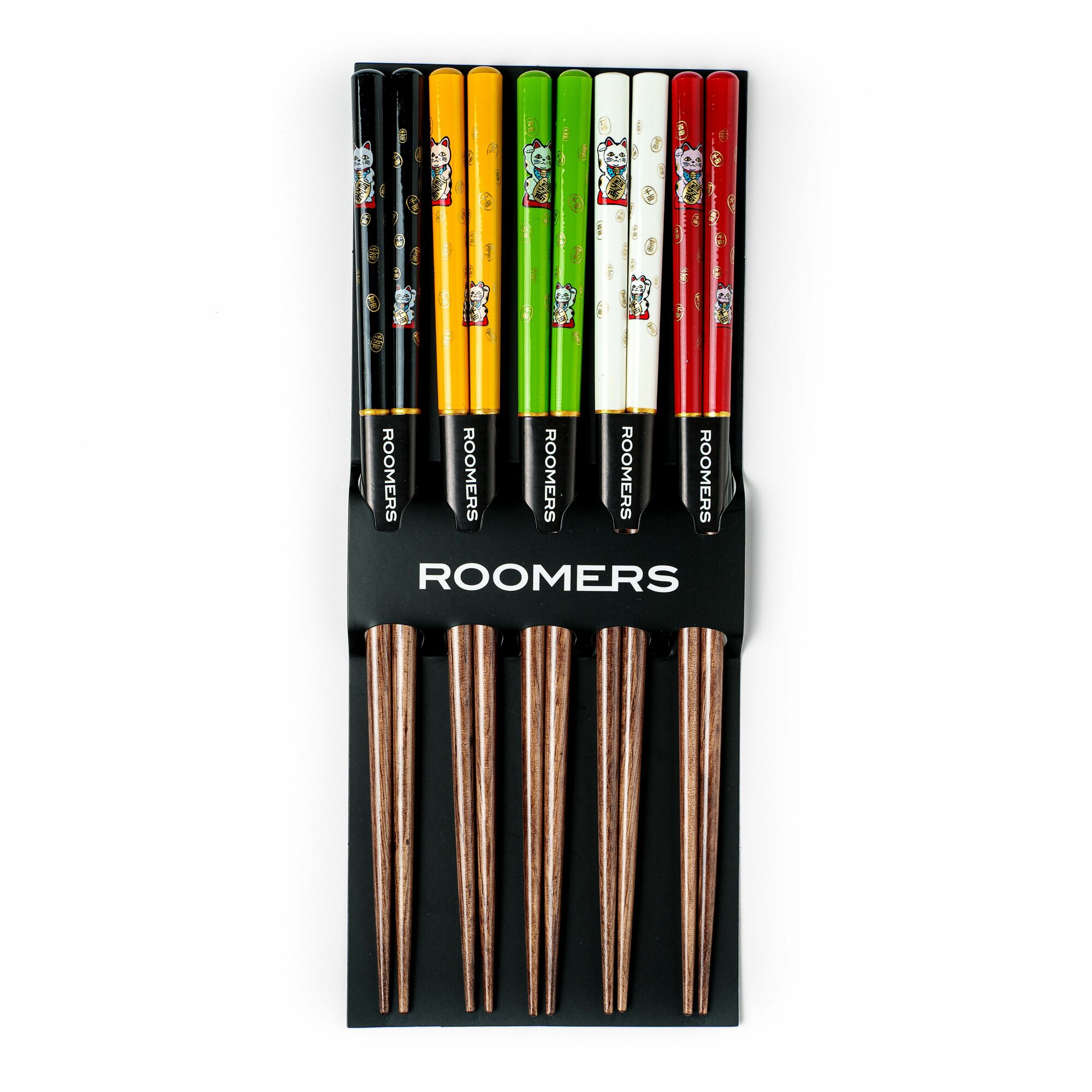 Палочки для еды многоразовые деревянные набор 5 пар ROOMERS TABLEWARE, 22,5 см