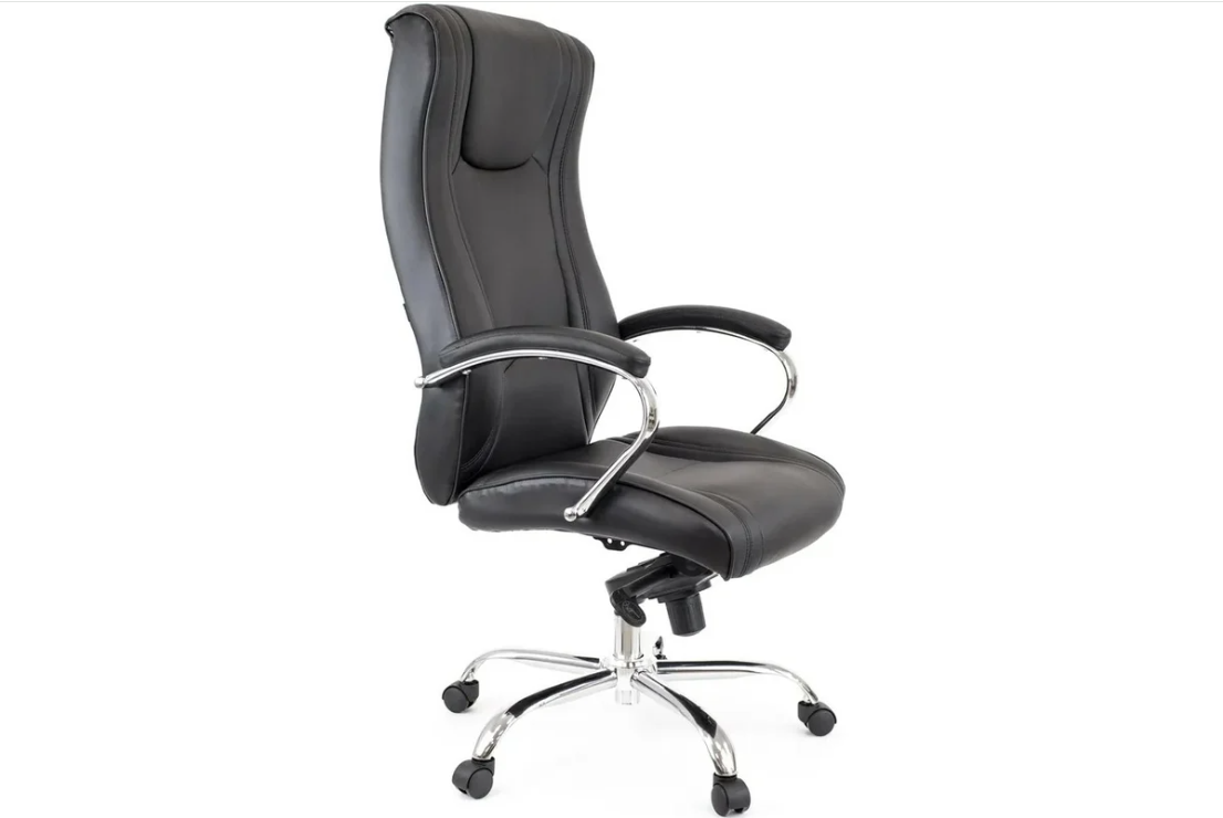 Кресло EVERPROF KING M кожа черный (EC-370 Leather Black)