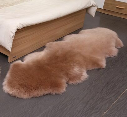 Шкура овечья натуральная, шкура на пол, коврик, накидка на диван,70*200cm