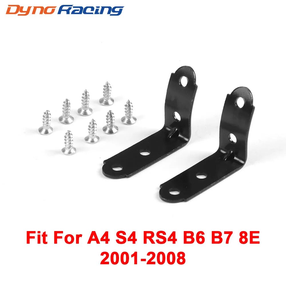 Ремкомплект бардачка для Audi A4 S4 RS4 B6 B7 8E 2001-2008 с винтами, 2 шт, черный