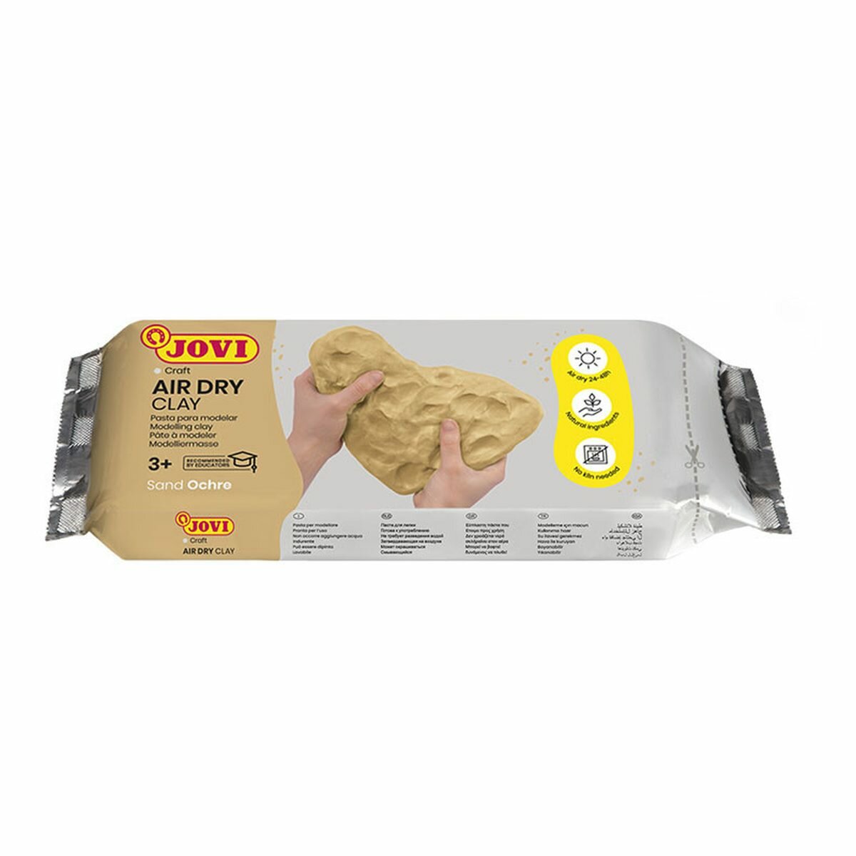 Паста для моделирования Jovi, отвердевающая, охра, 250г, вакуумный пакет (87), 24шт.