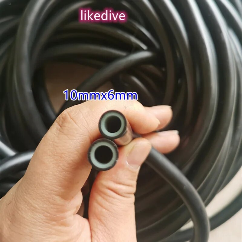 Резиновая трубка для подводной охоты 1 метр 6x10MM Black