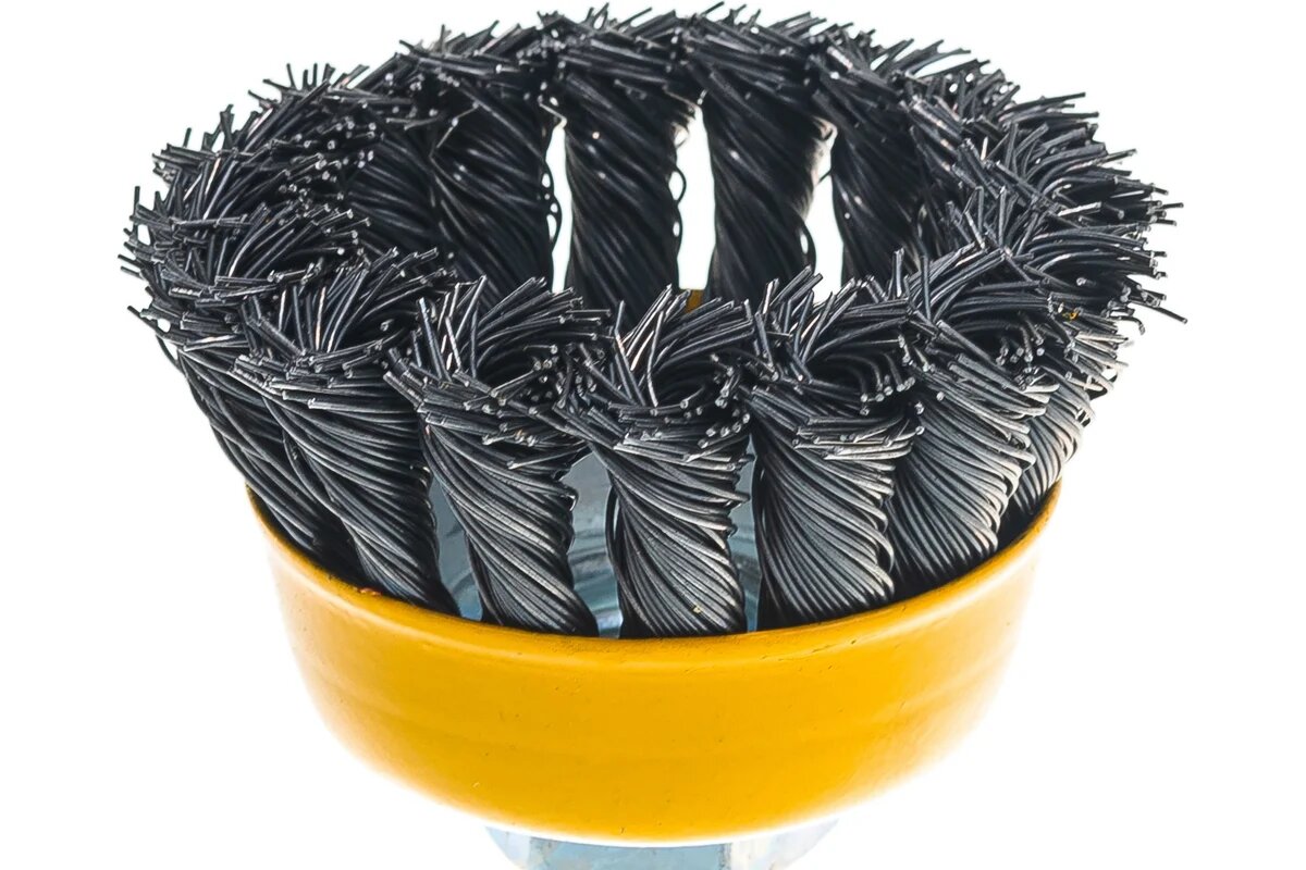 Щетка чашечная PROFESSIONAL (120 мм; М14; плетеные пучки проволоки 0.5 мм) для УШМ STAYER 35128-120