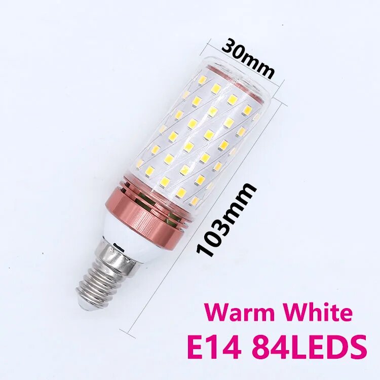 Светодиодная лампа BING&SEN "Кукуруза" 60/90 шт, теплый/холодный белый, E14Warm white 84LEDs