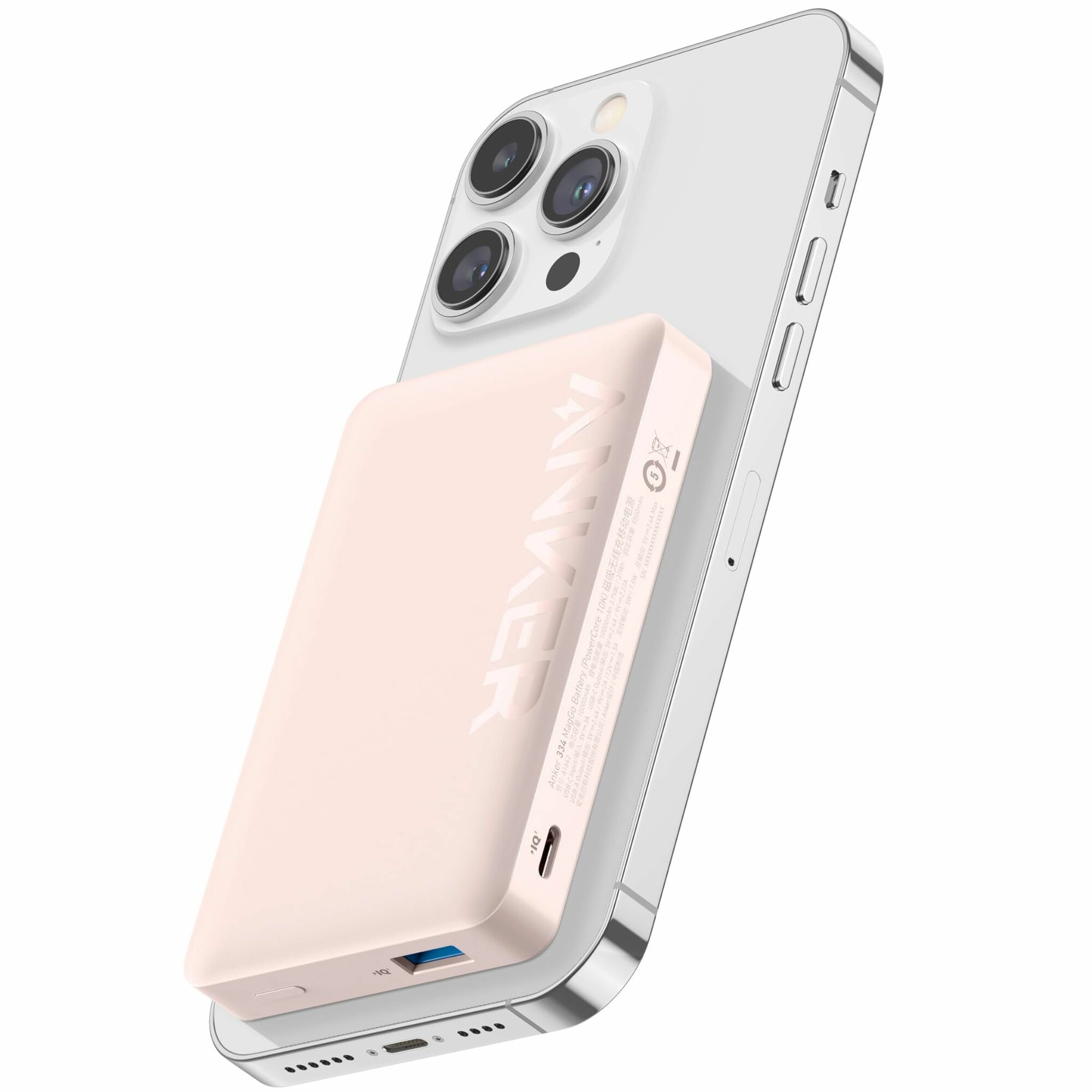 Магнитная зарядка Anker (PowerCore 10K), беспроводное портативное зарядное устройство, аккумуляторная батарея быстрой мощностью 20 Вт, USB - C совместима с Аккумулятор 334