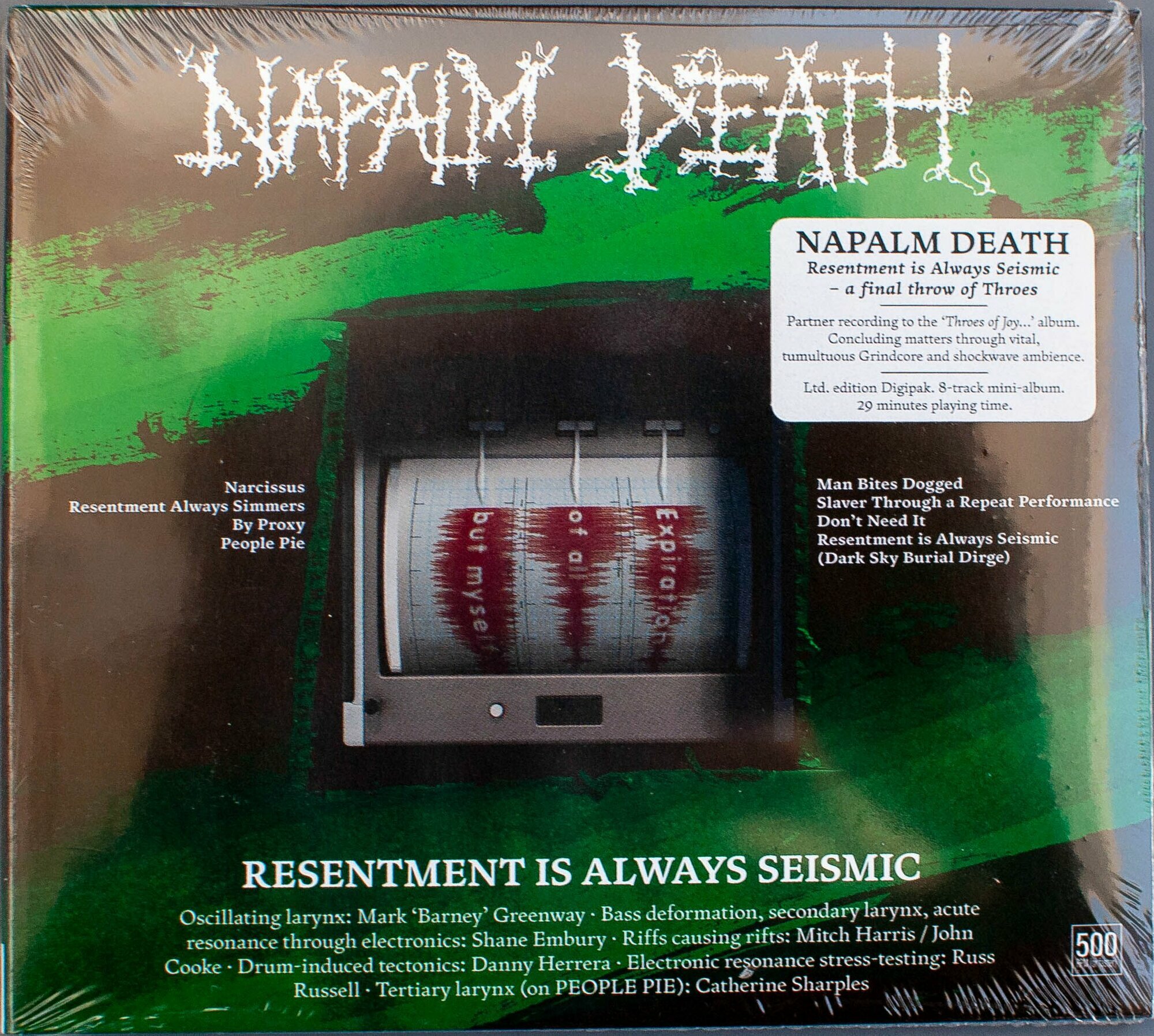 NAPALM DEATH - Resentment Is Always Seismic Аудио CD Оригинал из Европы