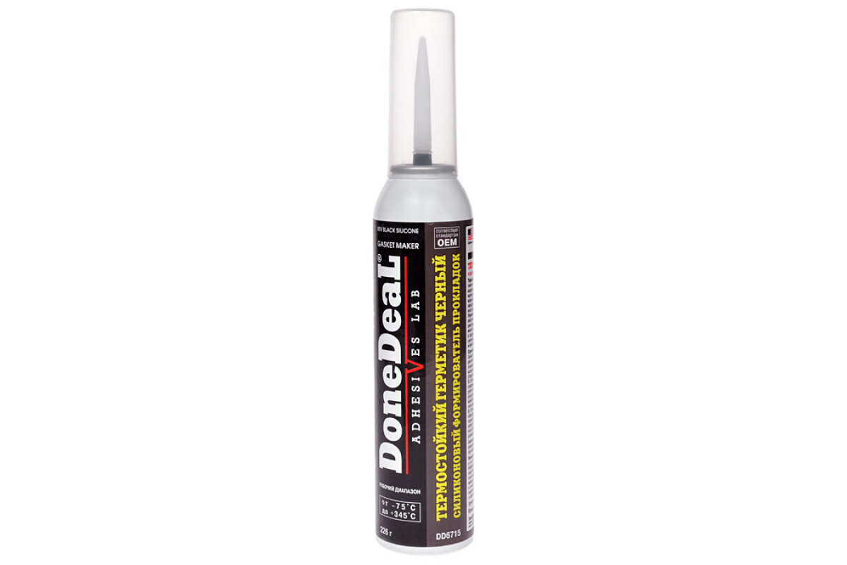 DoneDeal Герметик силиконовый черный, 226 гр. DD6715