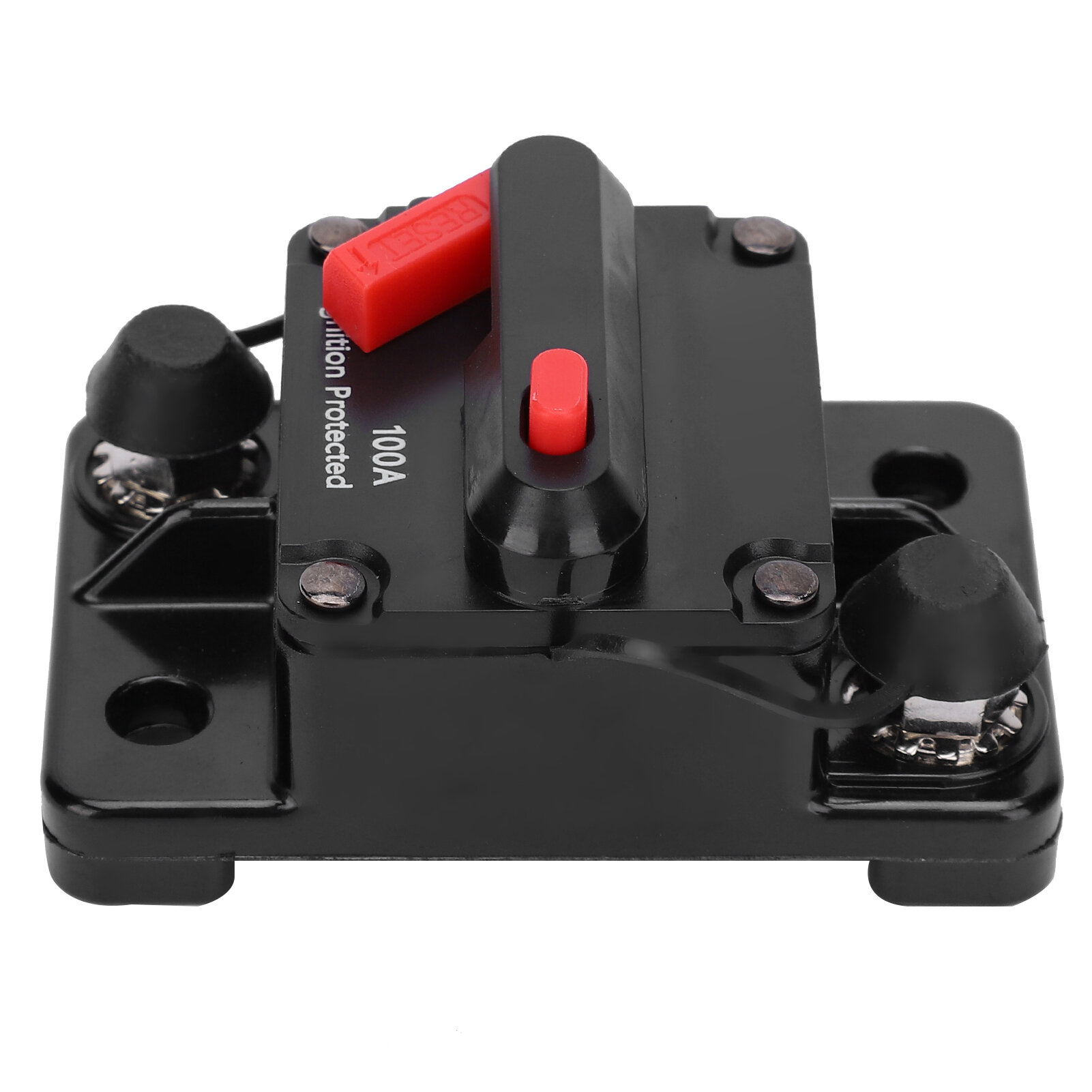 Автоматический выключатель с автоматическим сбросом, держатель предохранителя, медный, водонепроницаемый, автоматический переключатель, красный, DC12‑42V100A