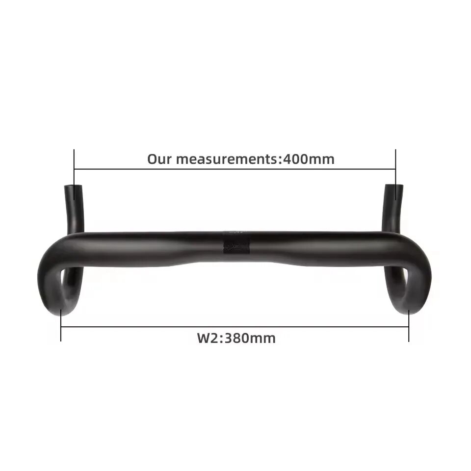 RXL SL Карбоновый руль для шоссейных велосипедов 380/400/420/440 мм Черный, No Logo matte 400