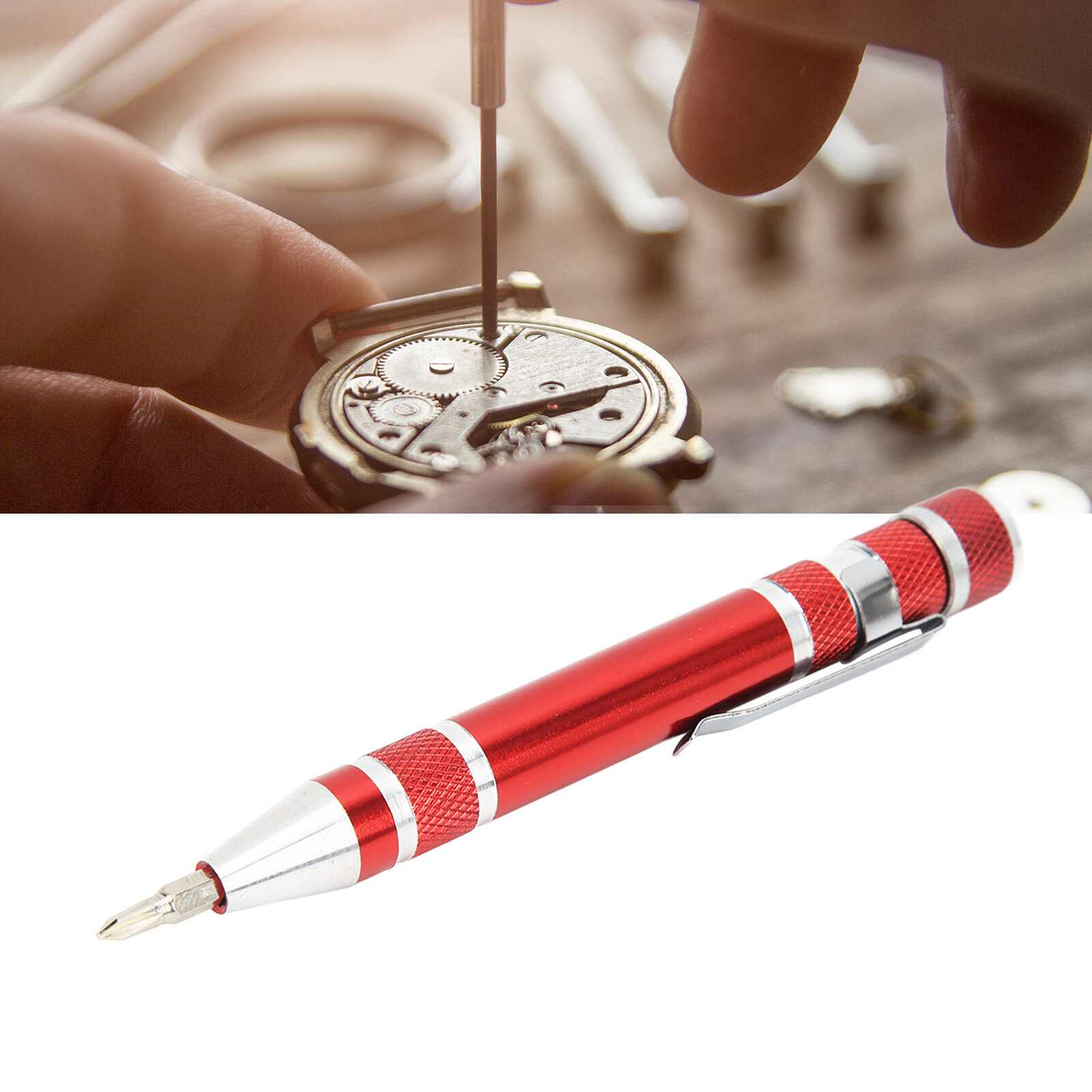 Плоский отвертка карманная 8 в 1 мини ручная ручка отвертка магнитный тип универсальный для мелких винтов синий