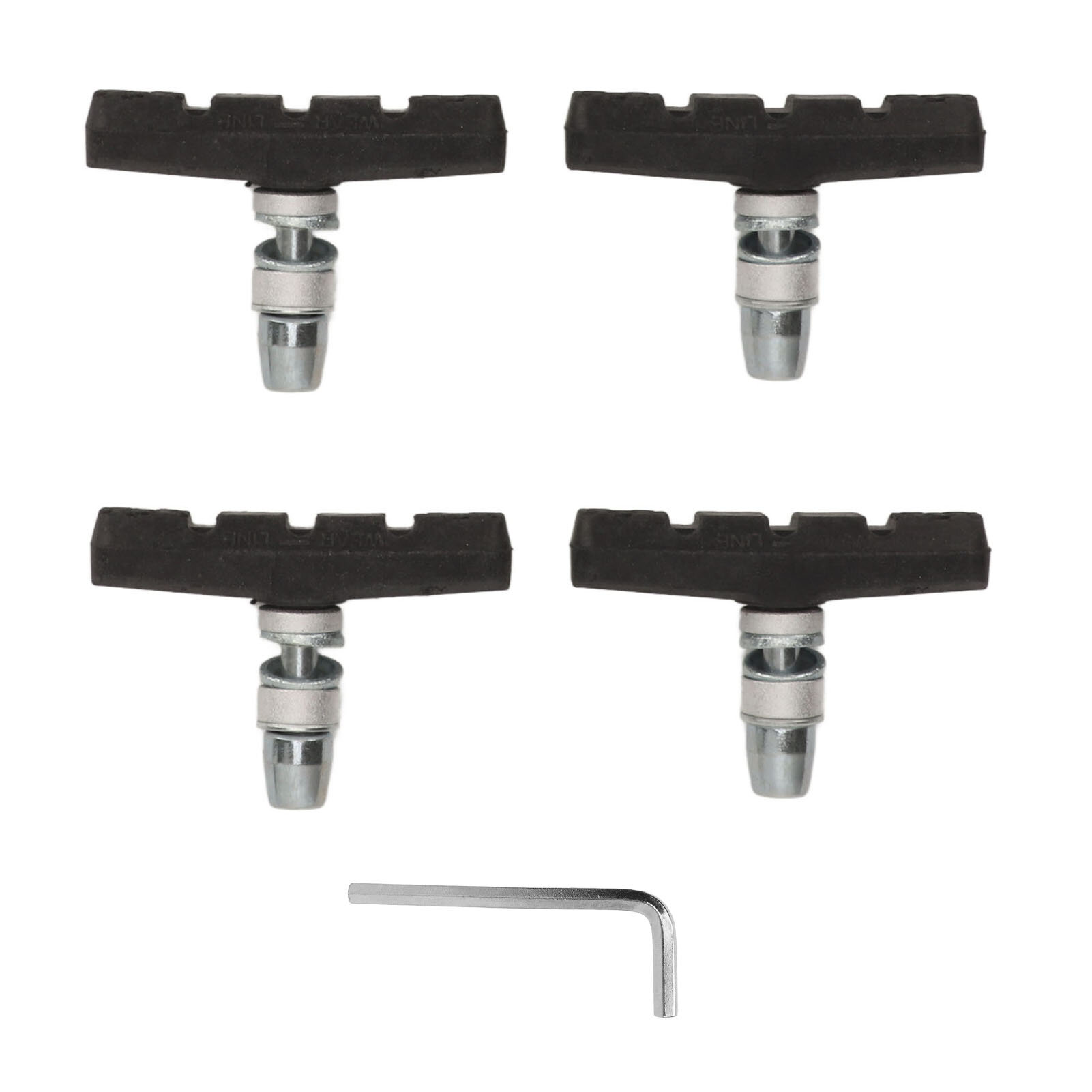 2 пары велосипедные тормозные колодки устанавливают бесшумные анти -скользкие горы велосипеды v тормозные прокладки с гекс -орехами проставки