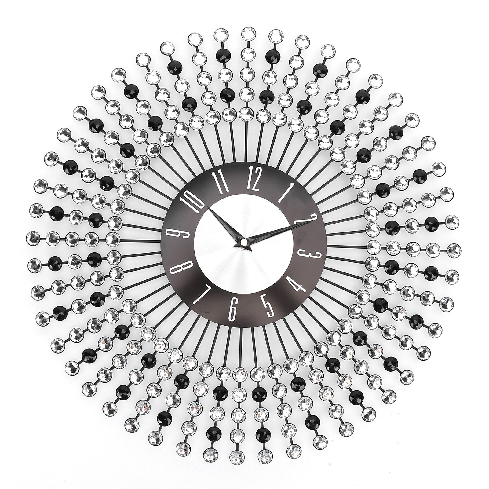 Кованые железные винтажные настенные часы без тикания висящих часов для домашнего офиса классная комната