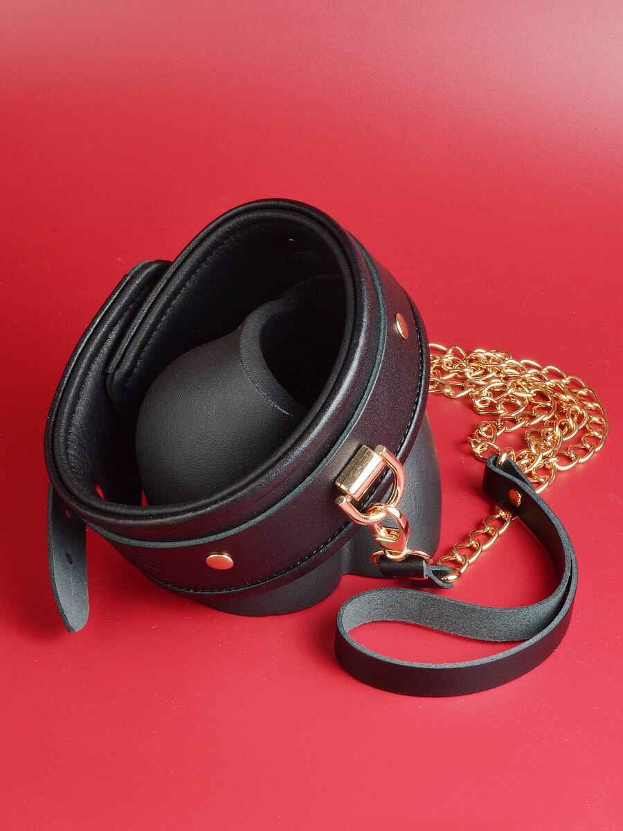 Ошейник БДСМ из натуральной кожи SitaBlack