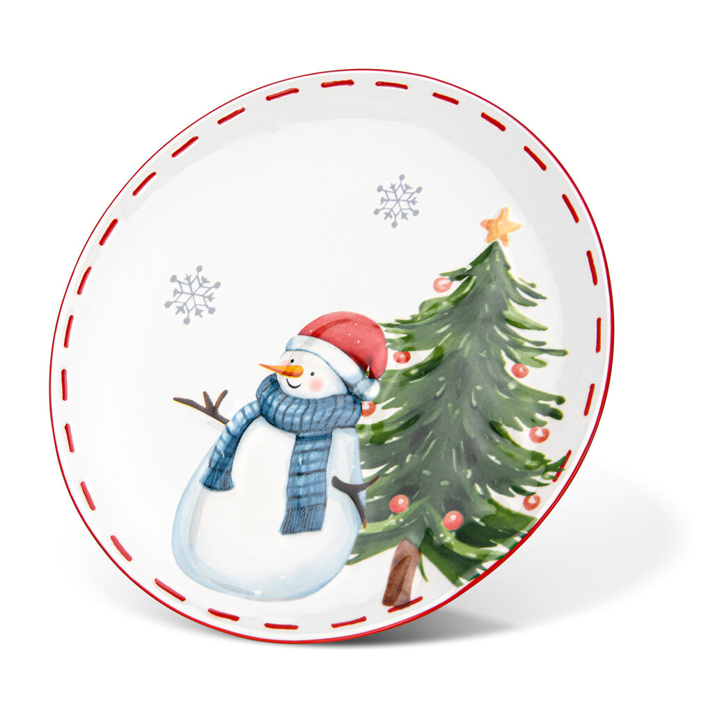Плоская тарелка 20 см Merry Christmas арт. 0381
