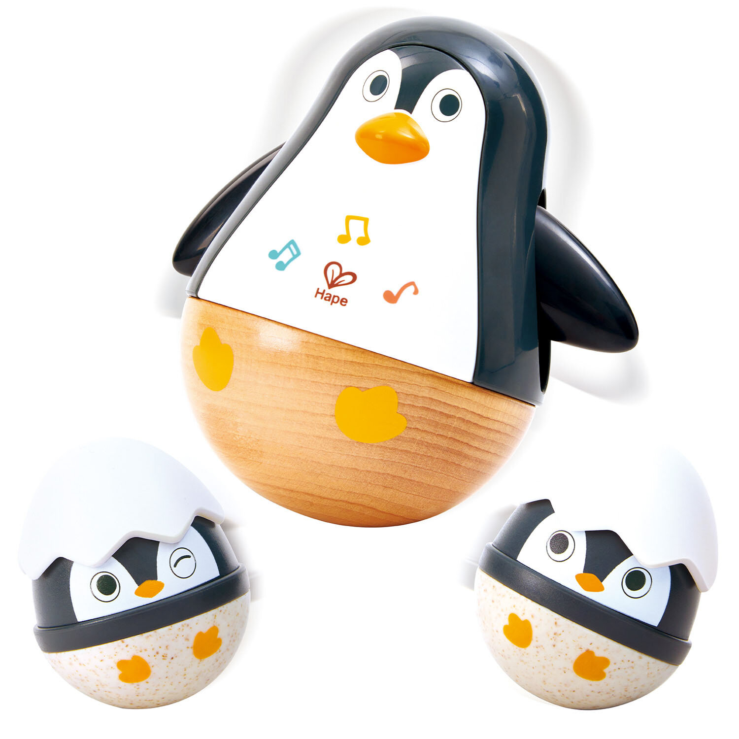 Набор неваляшек HAPE "Малышам" Семья пингвинов E0136_HP