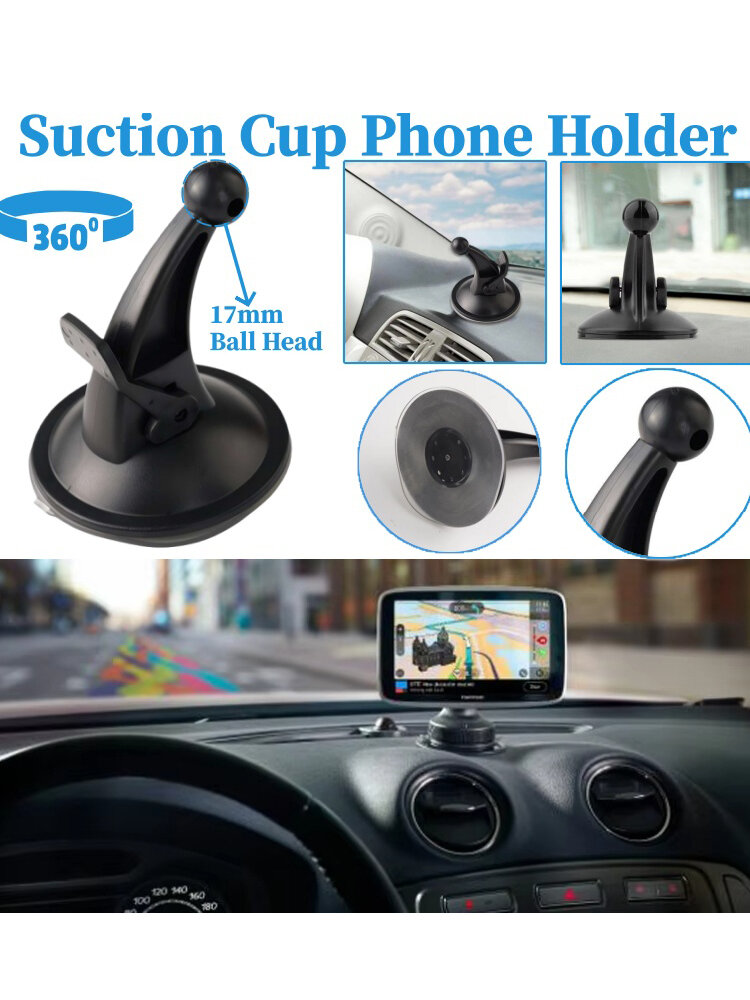 Регулируемый присос для крепления сотового телефона с шаровой головкой 17 мм, противоскользящая конструкция для автомобильной приборной панели