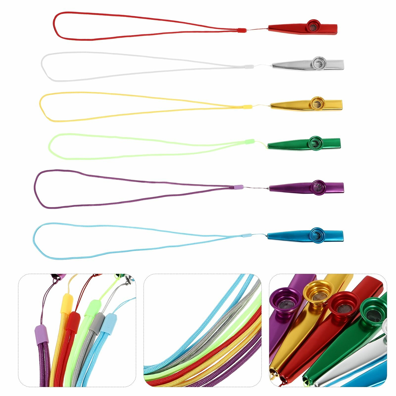 6 Штук Металлических Казу, Для Музыкального Игра, Из Высококачественного Металла