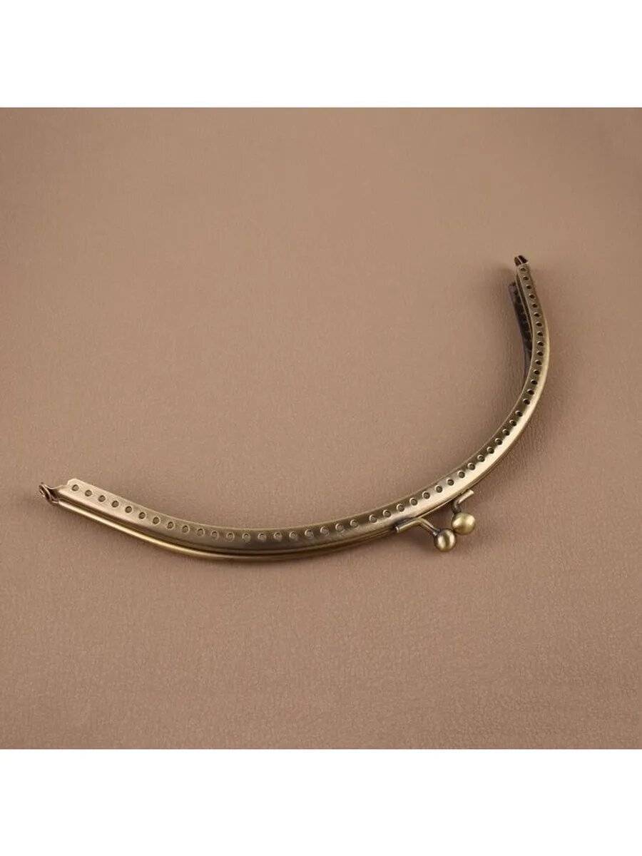 Фермуар пришивной «Полукруг», 20 × 9 см, цвет бронзовый