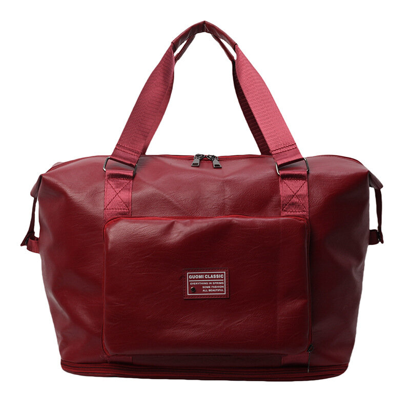 Многофункциональная дорожная сумка из искусственной кожи, женский двойной рюкзак большой вместимости, портативная сумка для багажа на короткие расстояния, дорожная сумка для фитнеса, оптовая продажа