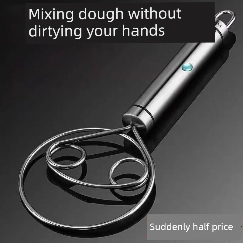 Ручной тестомес из нержавеющей стали 304, ручной миксер для теста, инструмент для замешивания теста для домашнего