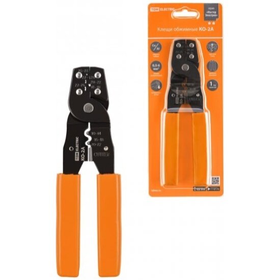 Клещи обжимные Tdm Electric КО-2А, обжим неизолированных автоклемм 0,5-6 мм, "МастерЭлектрик", SQ1001-0013