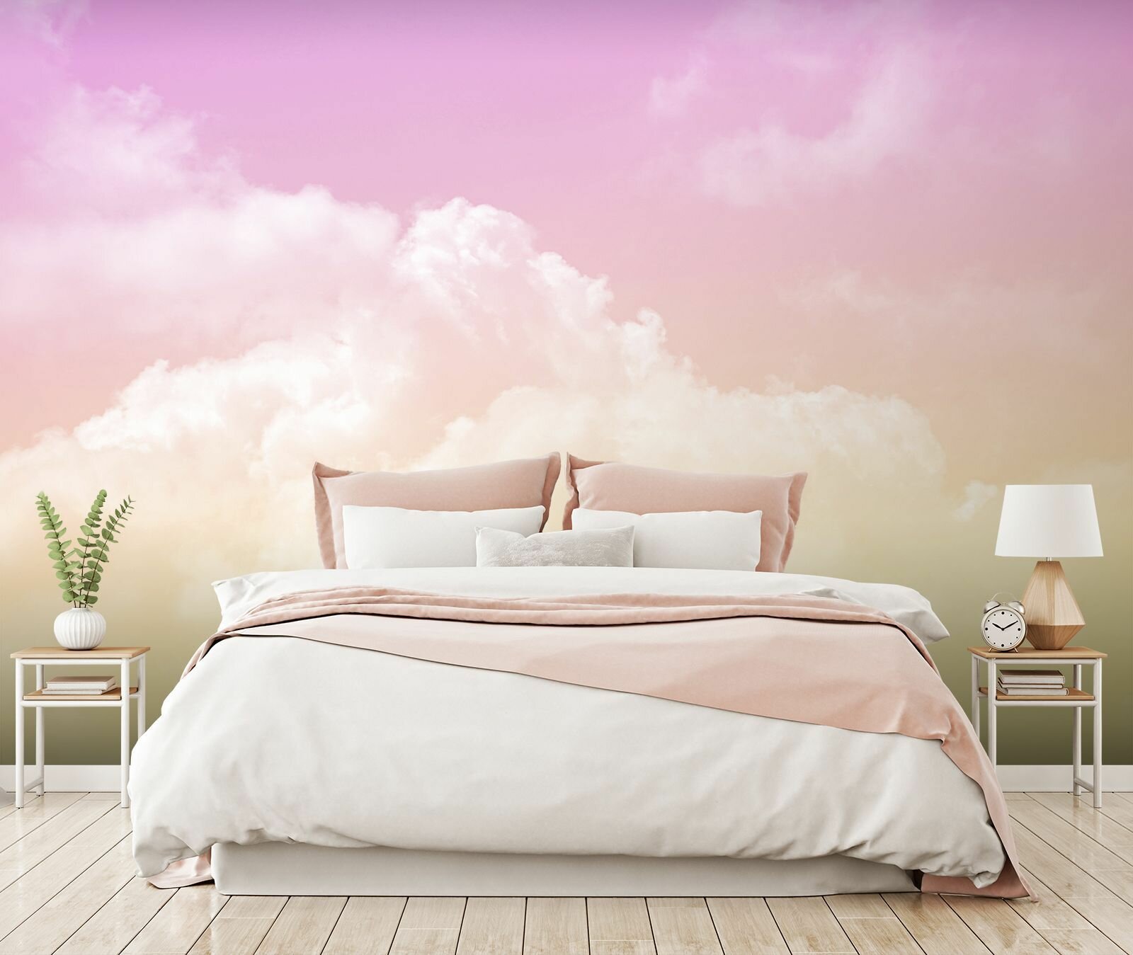 Фотообои на стену флизелиновые 3d детские Облака 400х270 Luxury Walls AM13004