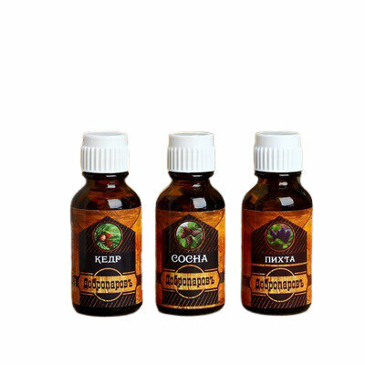 Набор эфирных масел сосна, пихта, кедр по 17 мл "Добропаровъ"