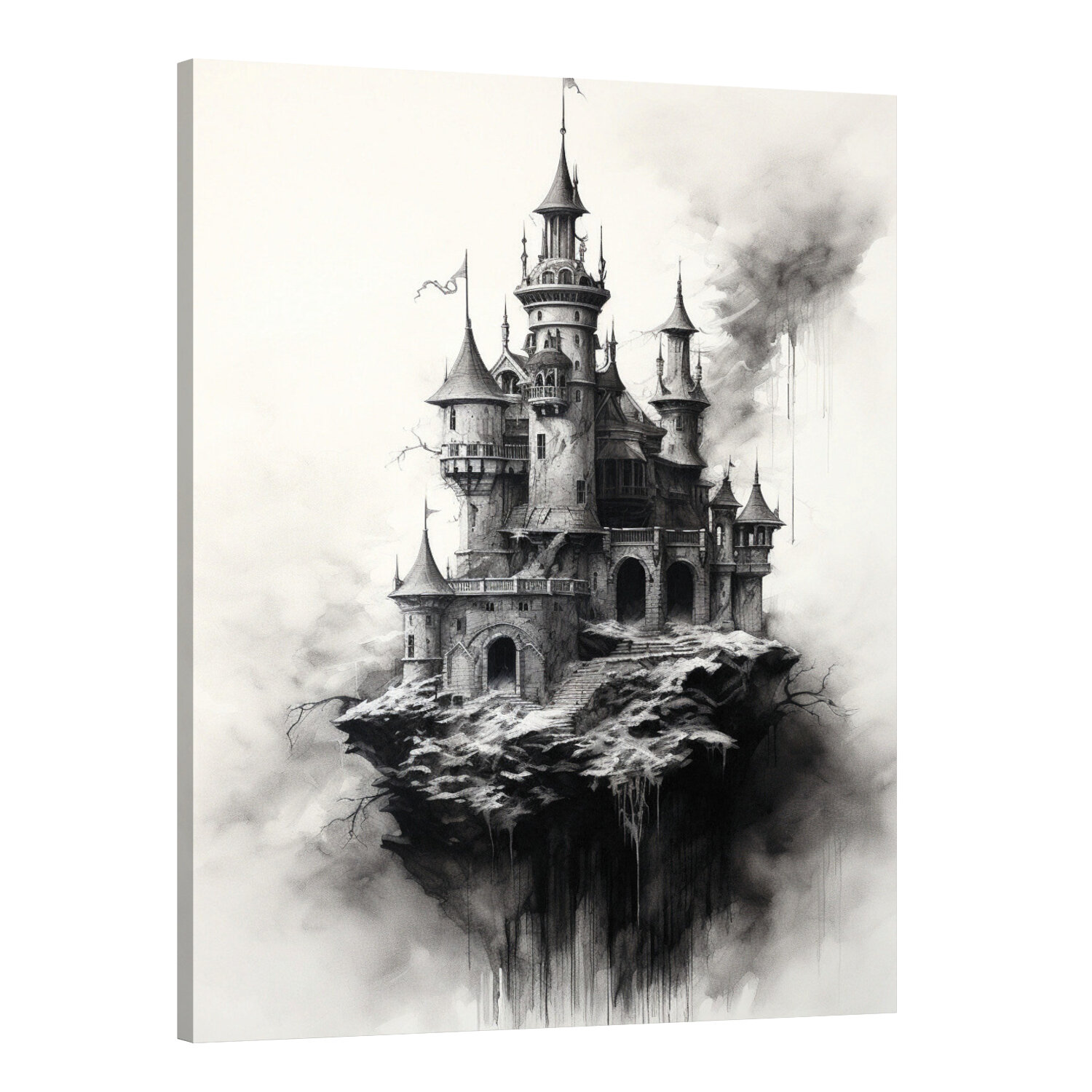 Интерьерная картина 50х70 "Старый замок"