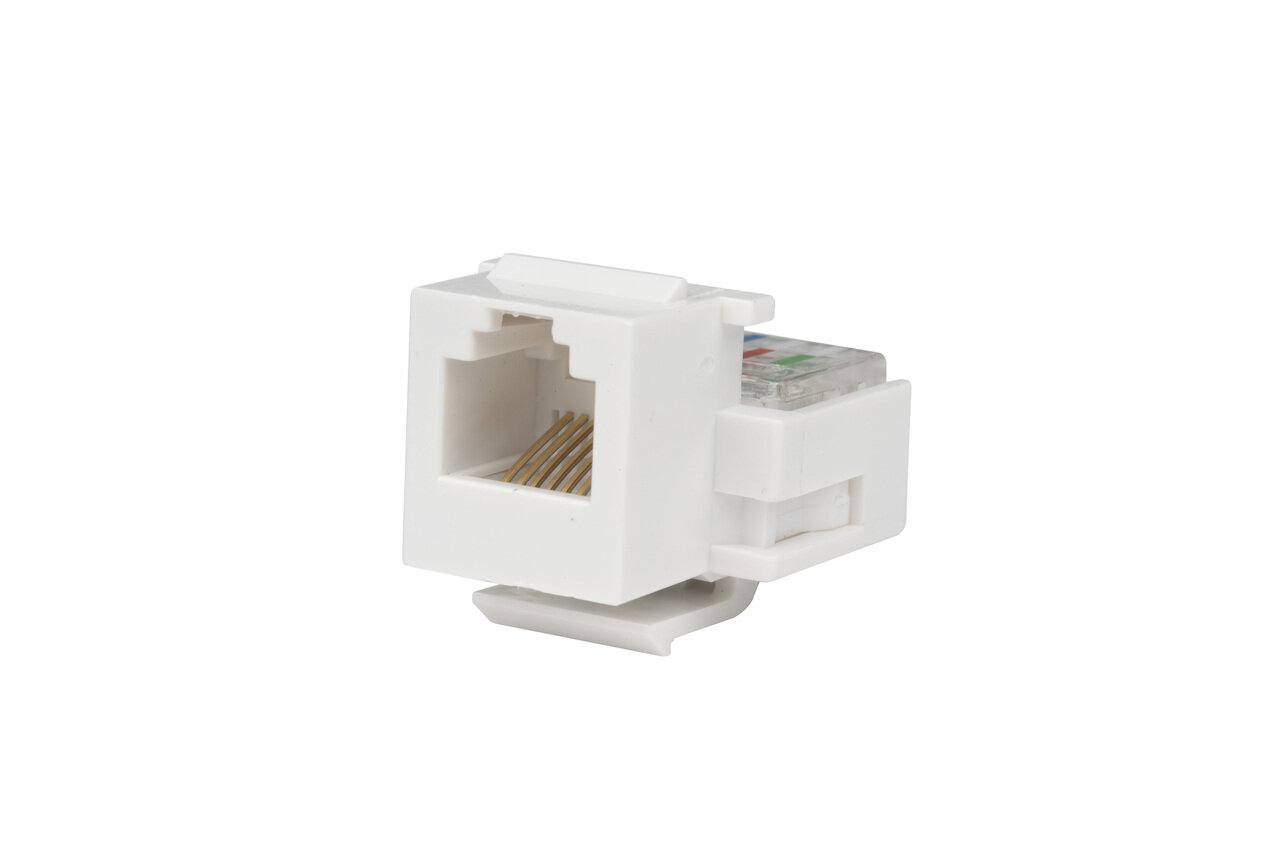 Розетка телефонная Hyperline "KJ1-6P6C-C2-90-WH", RJ-12, совместимость с разными устройствами