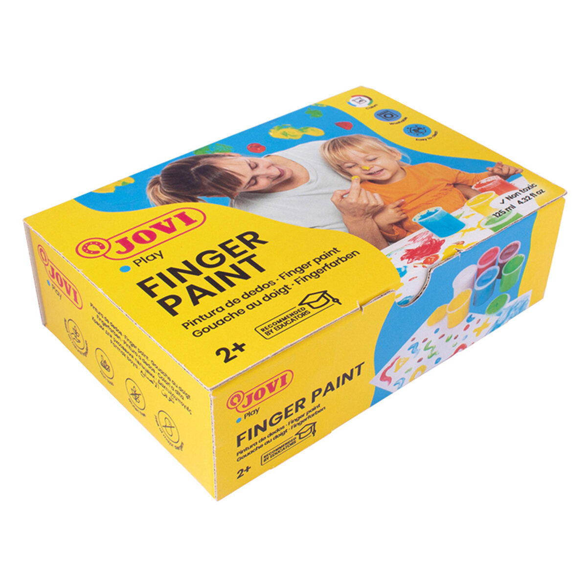Краски пальчиковые 6цв 125мл карт. уп. JOVI 560/S
