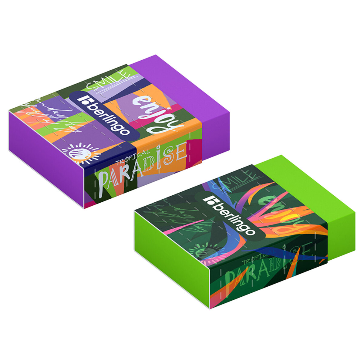 Комплект 144 шт, Ластик Berlingo "Jumble", Eco-PVC, картонный держатель, 45*32*11мм