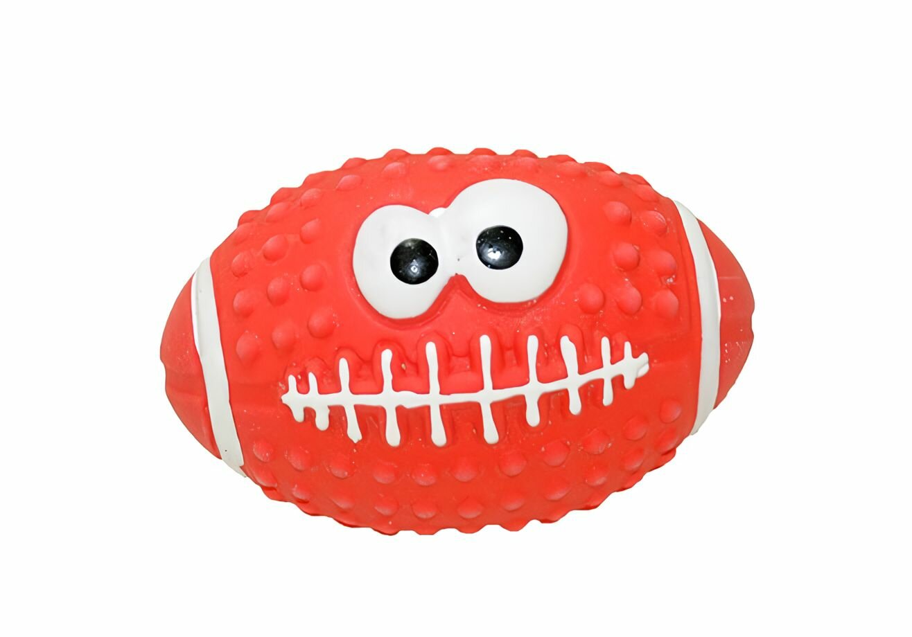 HOMEPET Игрушка для собак Мяч регби, латекс, 10,5 см