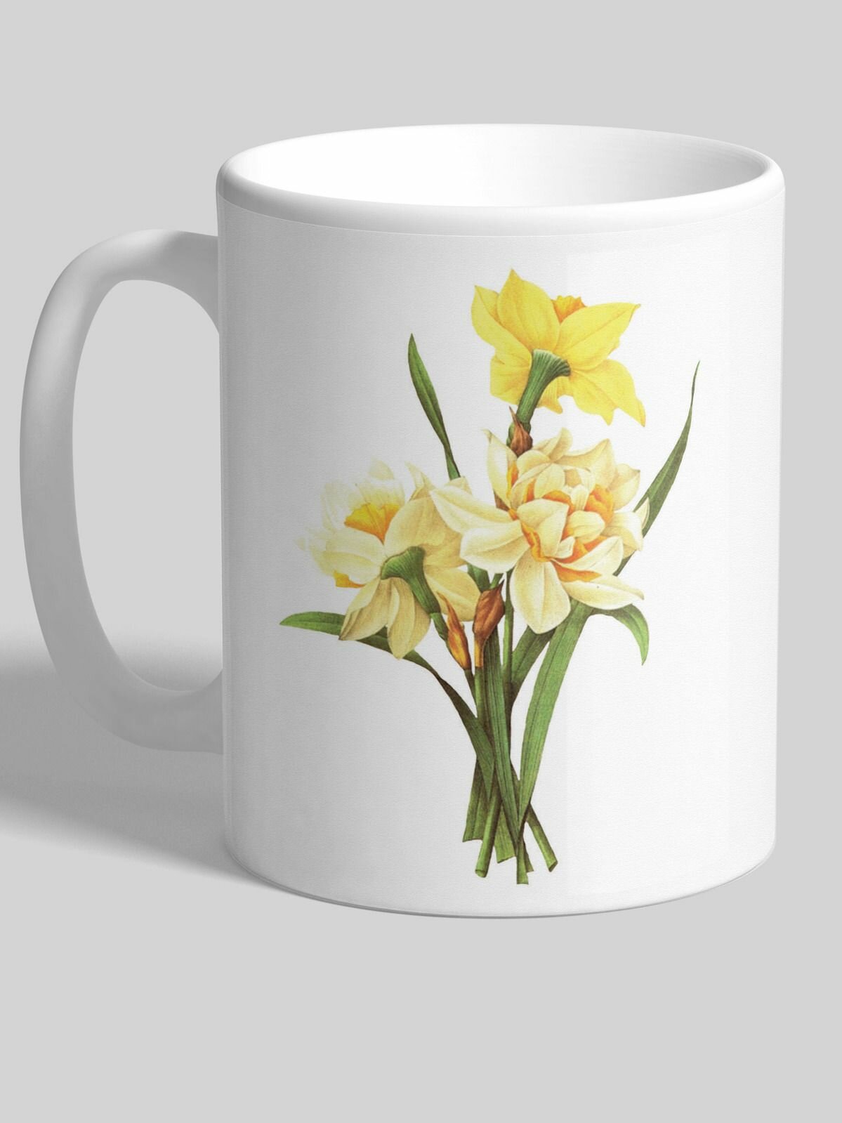 Кружка cooperative.moscow " Нарцисс цветок " (кружка с Нарциссом , Нарцисс , кружка с цветком, кружка Нарцисс , подарок с любовью, кружка с цветами, цветы, цветок) , 330 мл, 1 шт