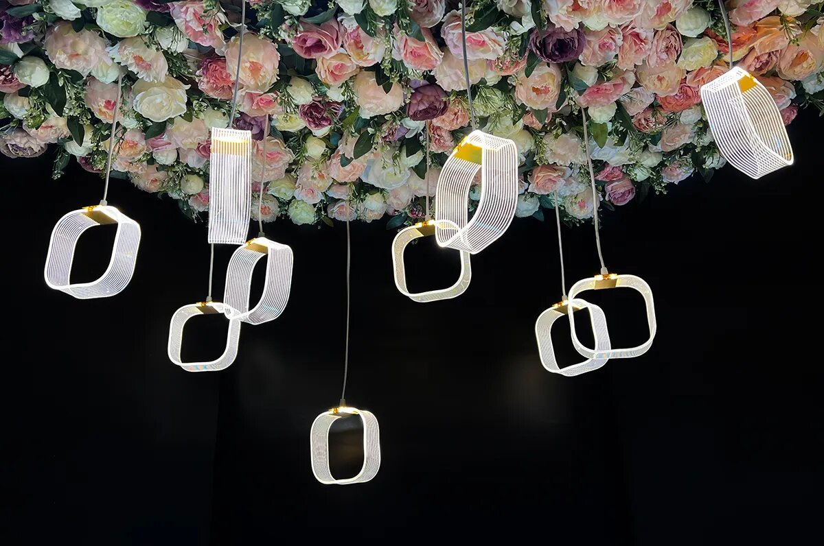 Гирлянда "Квадрат" (гирлянда для декора помещения, 10 элементов)