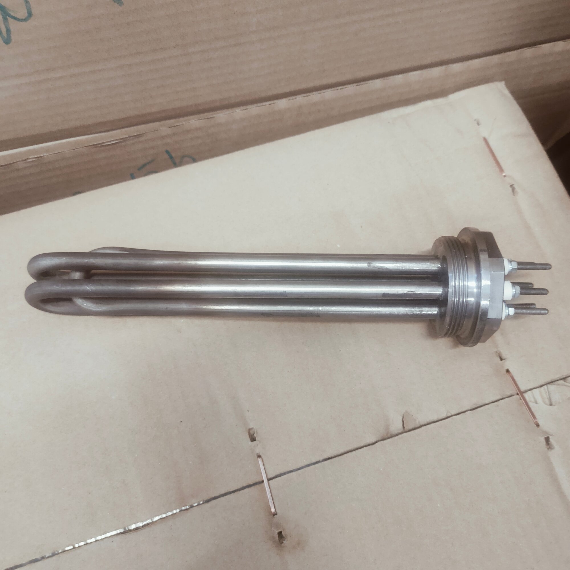 ТЭН 6 кВт из нерж. стали, фланец G 2" (58мм), уст. длина - 325 мм для котлов и водонагревателей