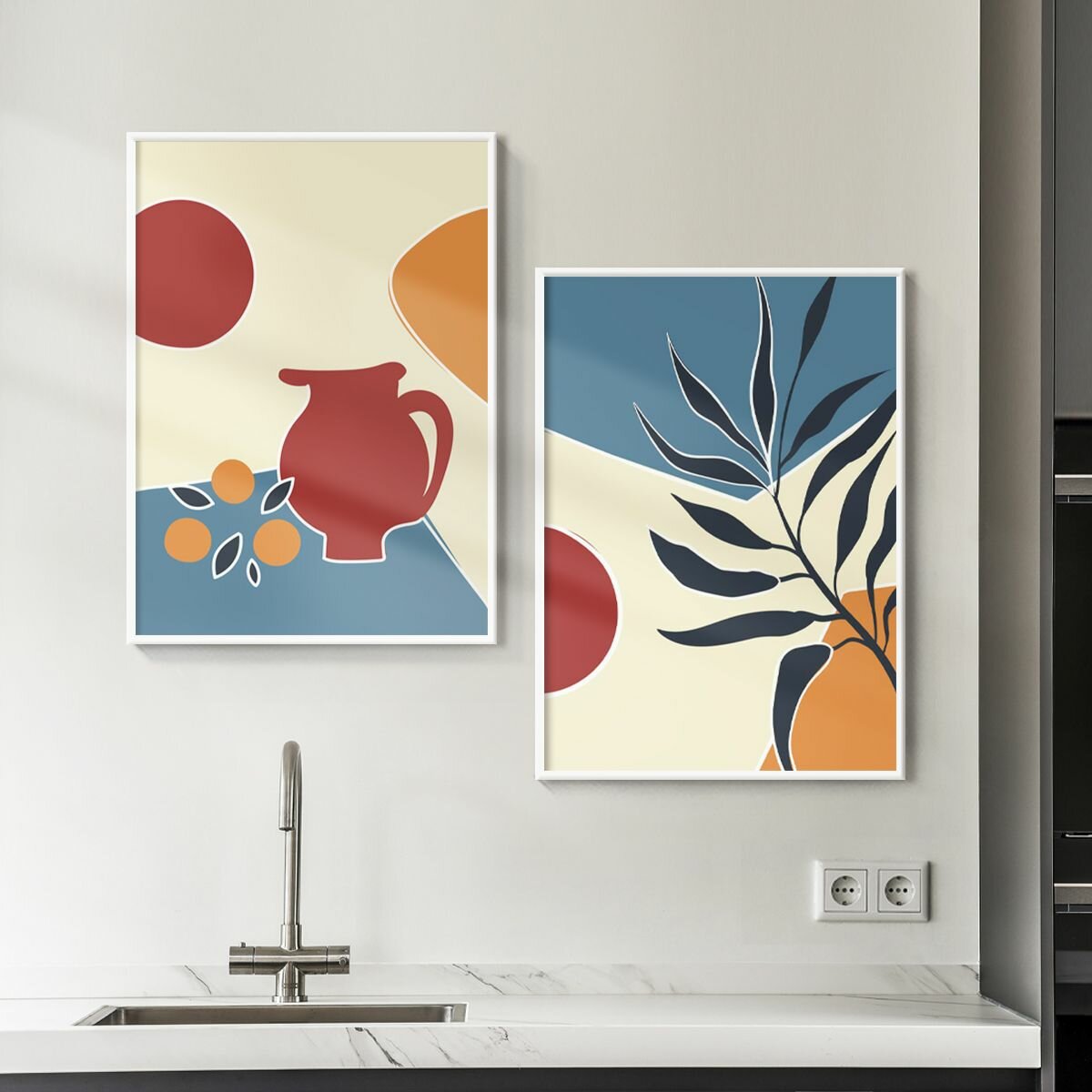 Постеры для интерьера "Яркий натюрморт для кухни" набор постеров 50x70 - 2 шт