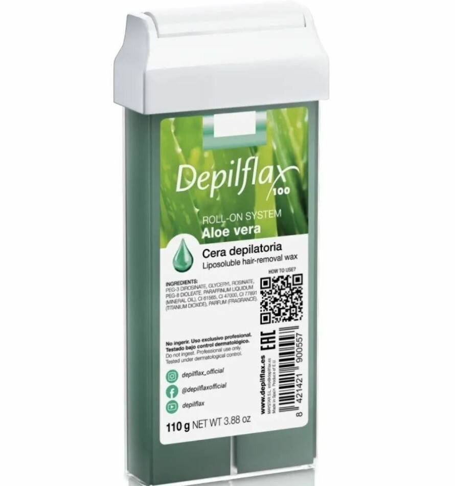 Depilflax Воск в картриджах Алое вера 110 г. для всех типов кожи