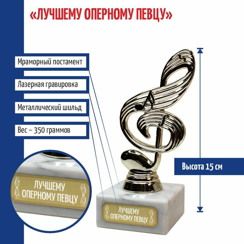 Статуэтка Ключ "Лучшему оперному певцу" (15 см)