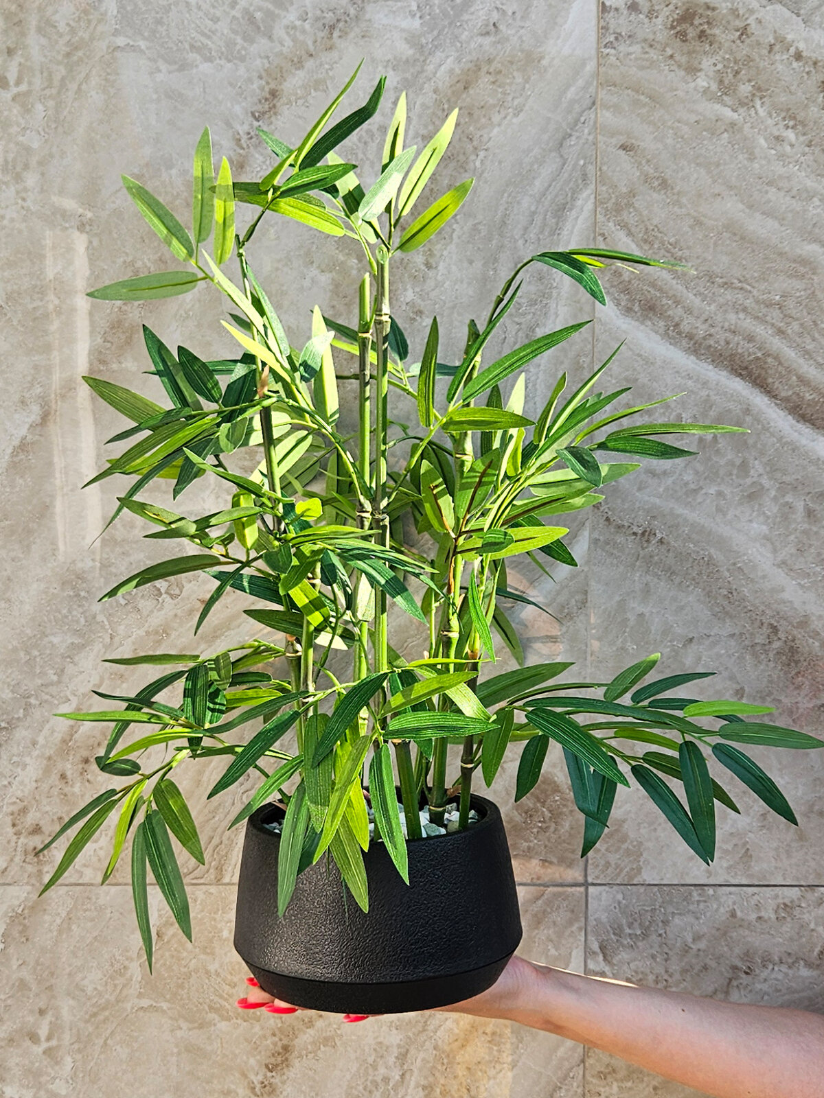 Искусственное растение Бамбук настольный 45см в кашпо, от ФитоПарк