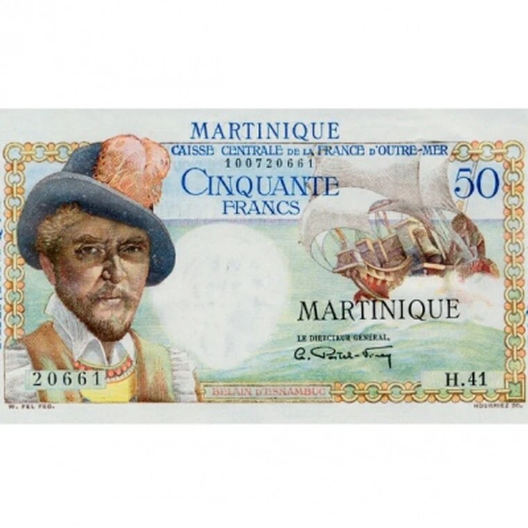 50 франков 1946 Сен-Пьер и Микелон, Франция, сувенирная копия, банкноты и купюры редкие коллекционные