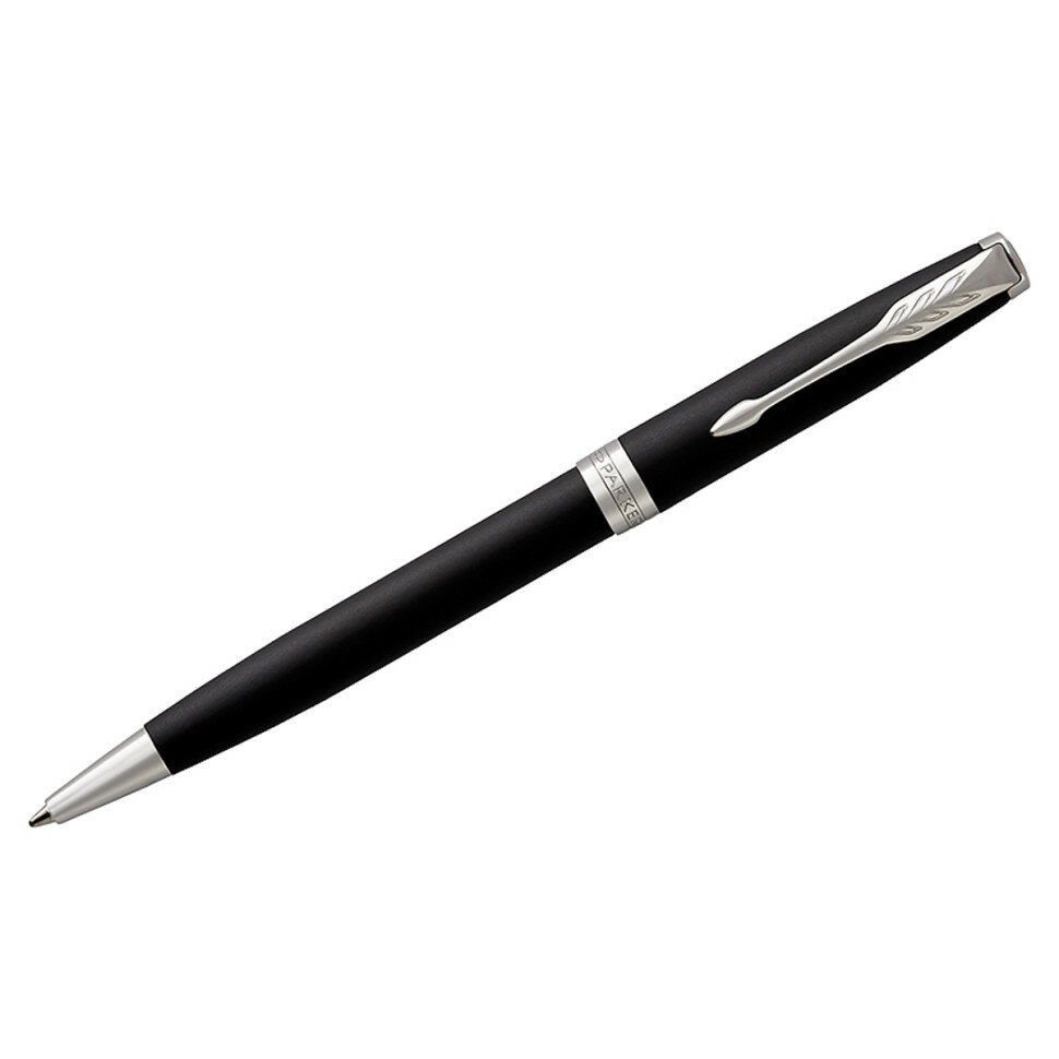 Ручка шариковая Parker "Sonnet Matte Black СT" черная, 1,0мм, поворот, подарочная упаковка, 240067