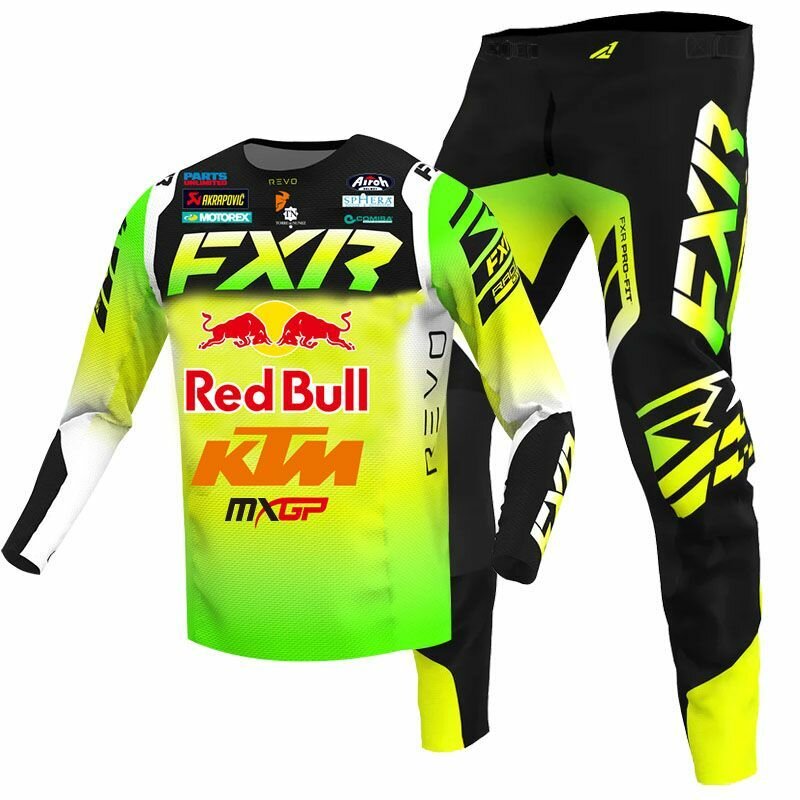 FX эндуро комплект снаряжения для мотокросса mx комбинированные трикотажные штаны MTB DH UTV Off Road мотоциклетный гоночный костюм