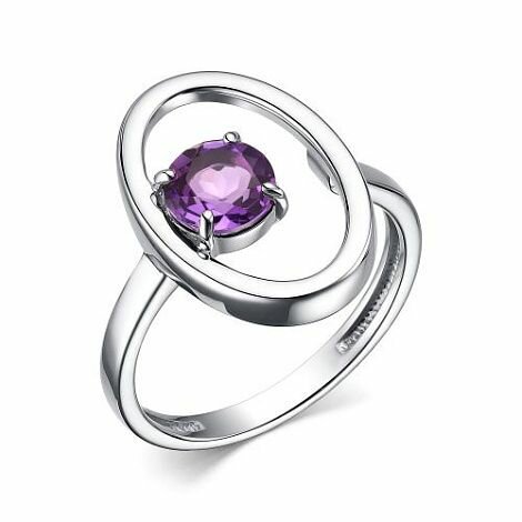Кольцо, серебро, 925 проба, аметист