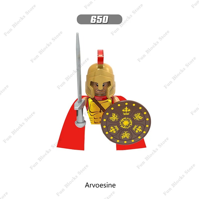 Римский солдат MOC, пластиковые блоки, без коробки