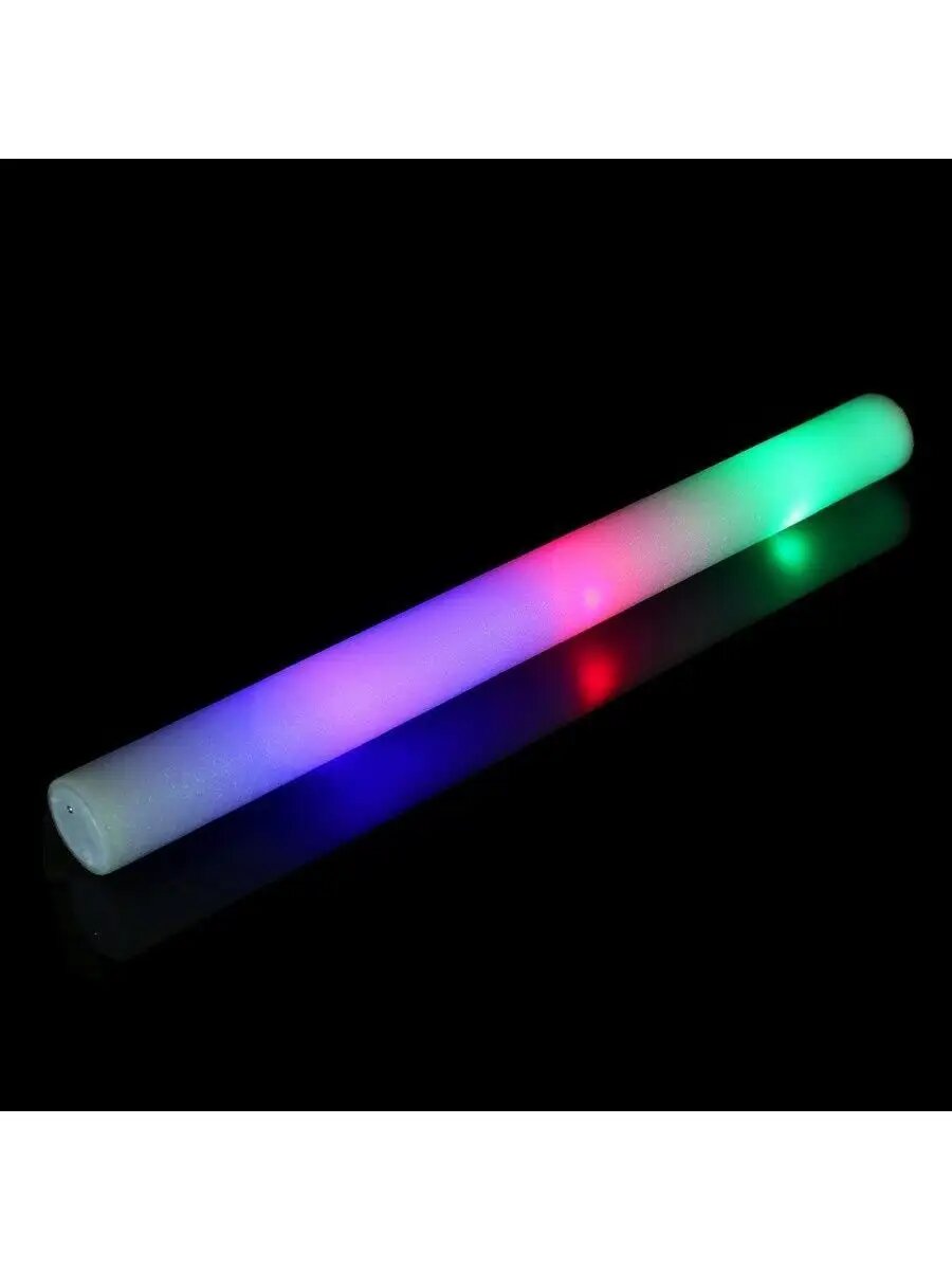 Световая палочка СмеХторг, 50см х 4см, поролон, пластик, светодиоды, белый