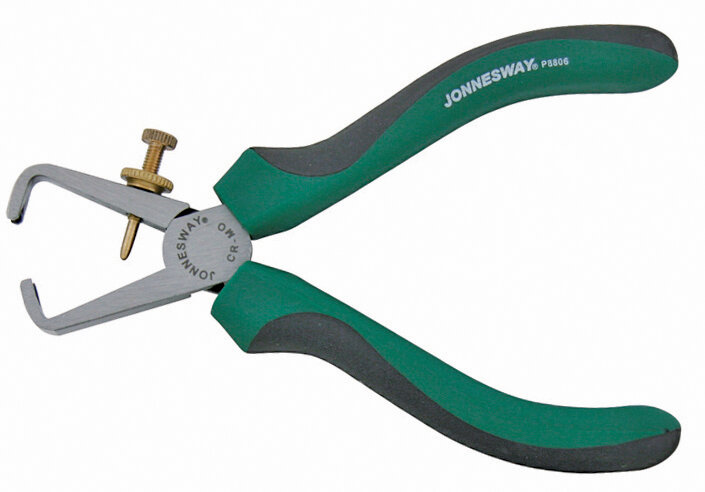 Пассатижи для снятия изоляции со скрытой пружиной и двухкомпонентными рукоятками, CrMo, 160 мм